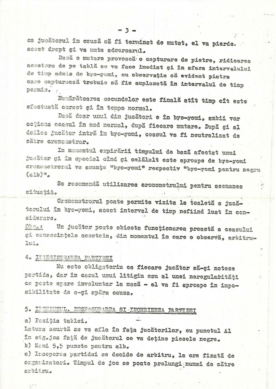 What a set of go rules from a national championship in Europe used to ...